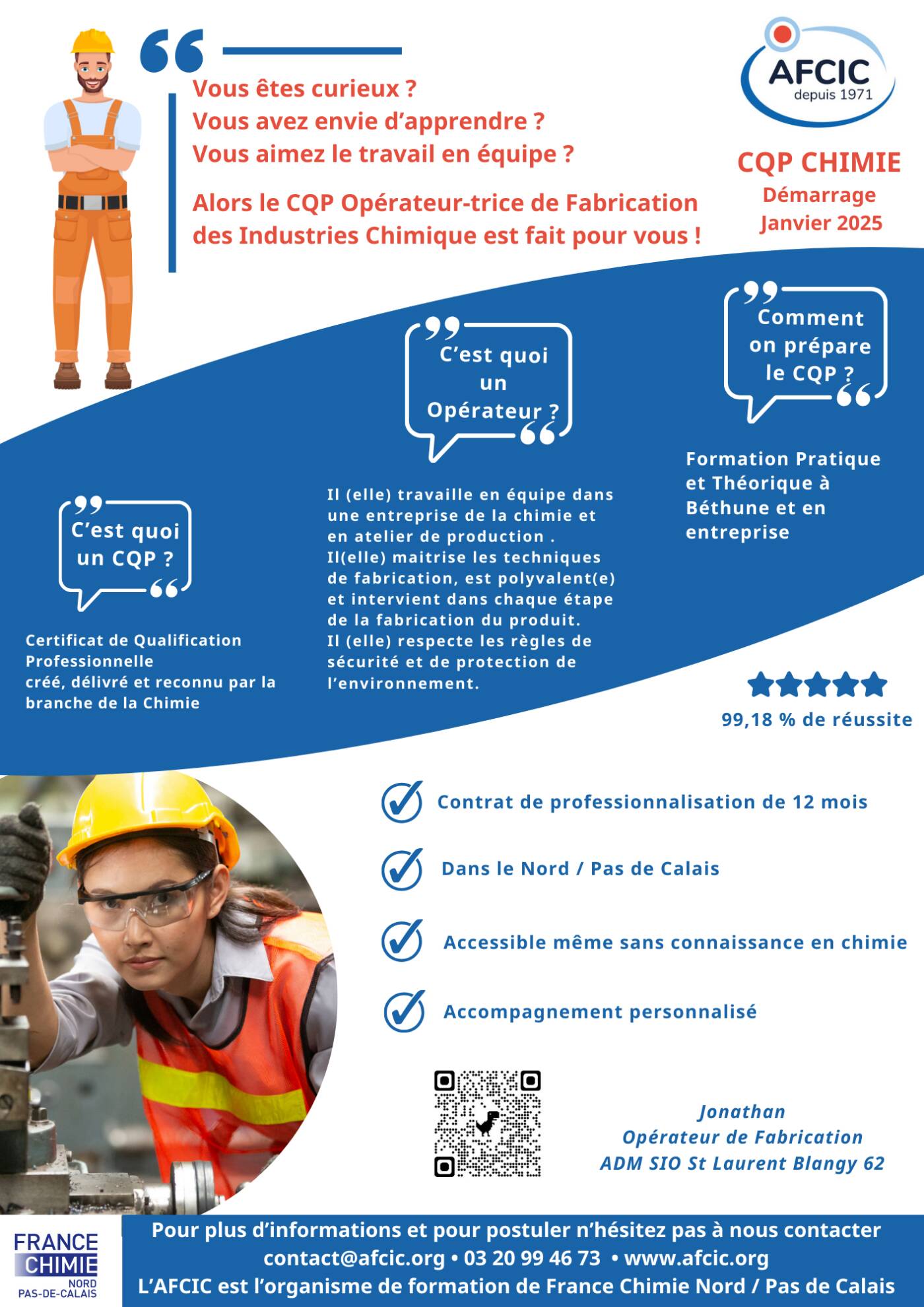Campagne de recrutement pour CQP Opérateur.trice de fabrication en contrat de ...